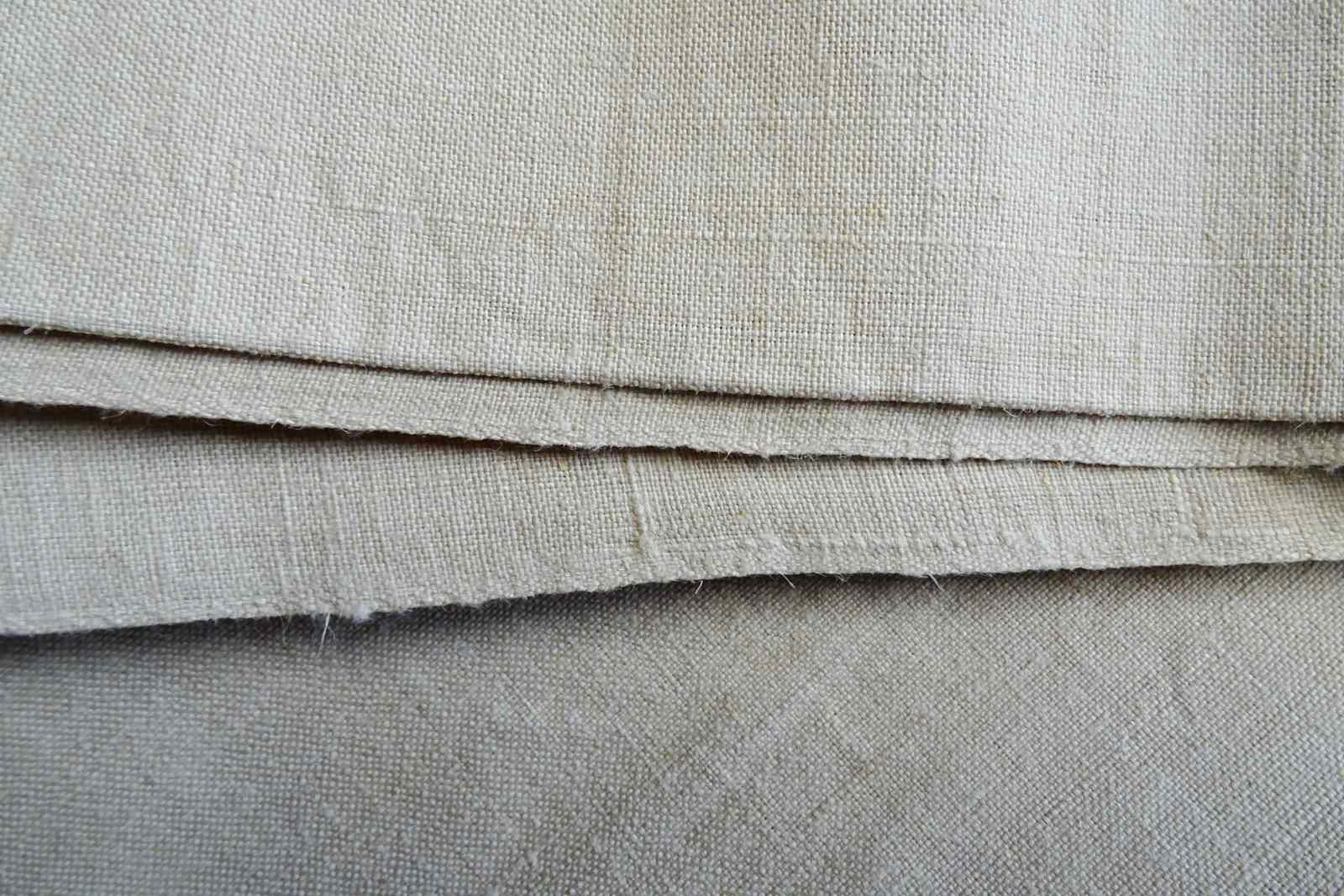 Huge Length Of Heavy Antique French Linen - The Hoarde Vintage