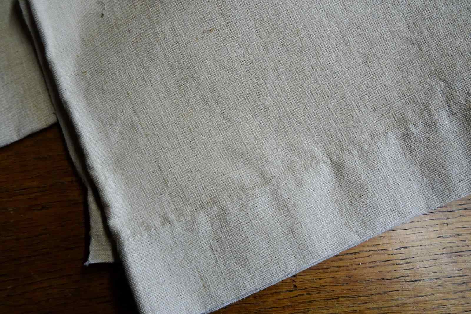 Unused Heavy French Linen Sheet; Upholstery Fabric - The Hoarde Vintage