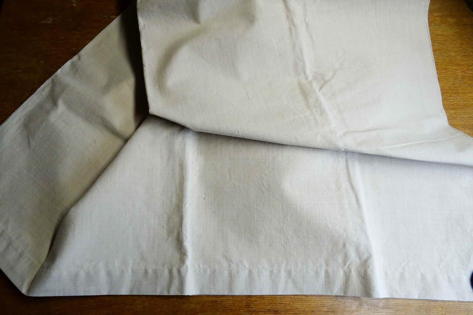 Unused Heavy French Linen Sheet; Upholstery Fabric - The Hoarde Vintage