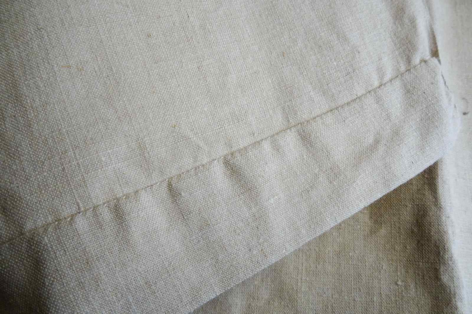 Unused Heavy French Linen Sheet; Upholstery Fabric - The Hoarde Vintage