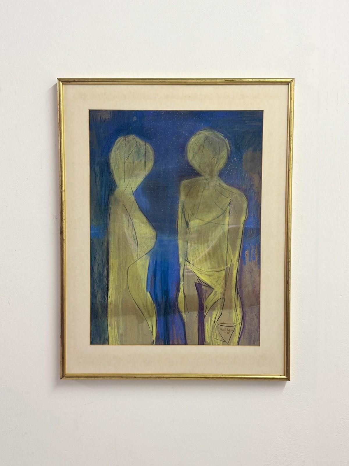 David Sykes 1970S Mid-Century Figural Abstract Painting - The Hoarde ...